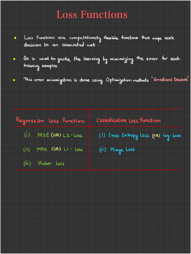 Lec 6 - Loss Function | PDF