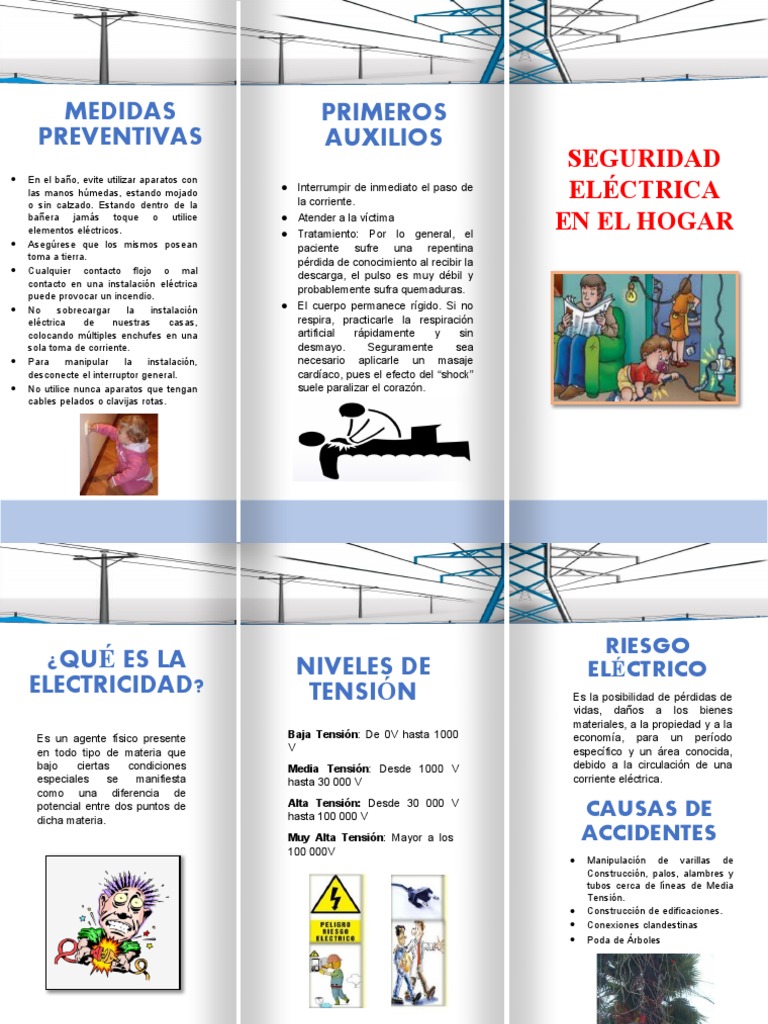 434191697-Triptico-Electricidad PREVENCION | PDF | Enchufes y tomas de corriente alterna ...