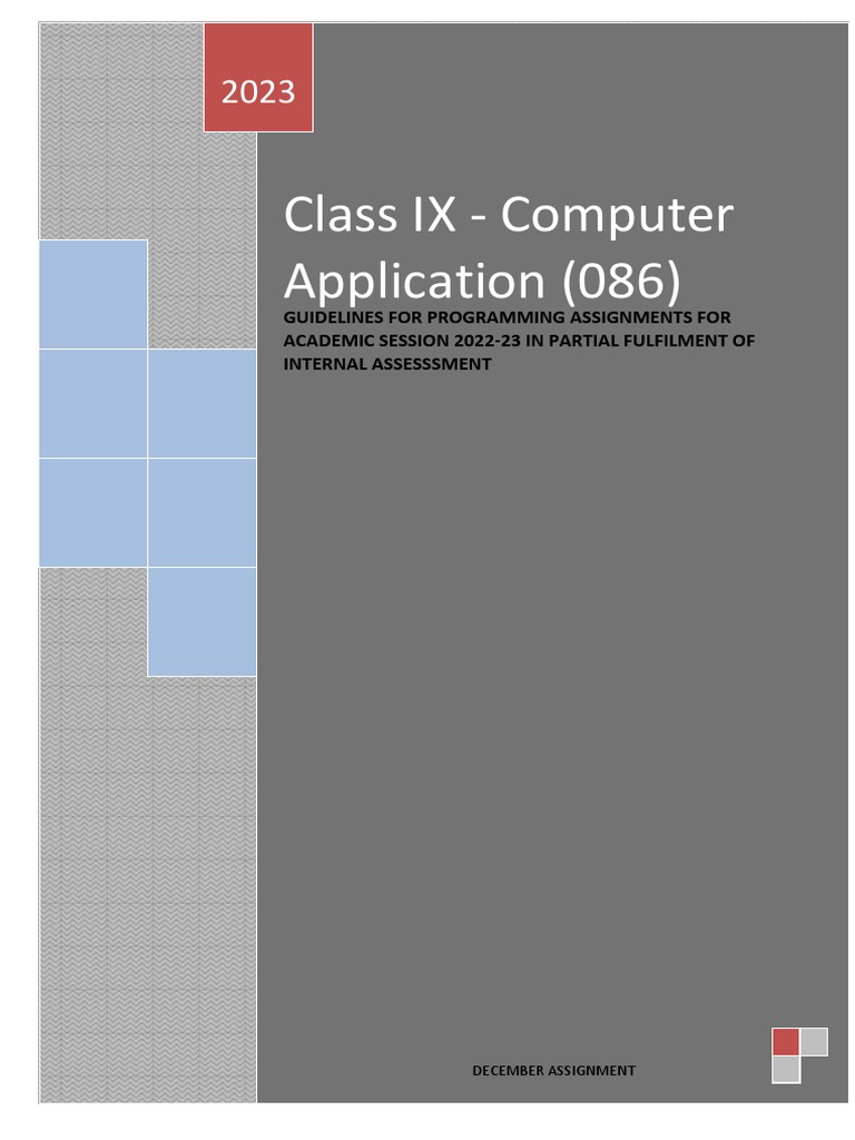 Computer Assignment 2022 Pdf Class Computer Programming Object Computer Science 1968