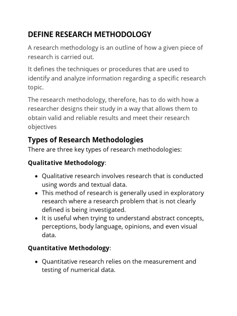 Understanding Research Methodology | PDF | Qualitative Research ...