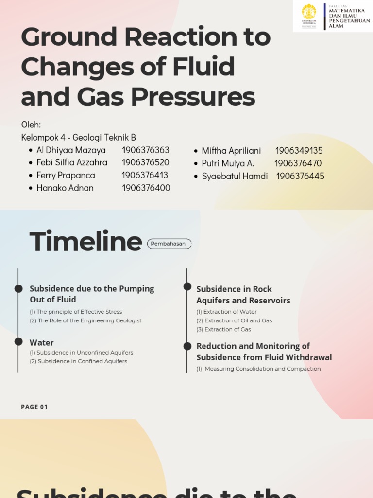 Ground Reaction To Changes of Fluid and Gas Pressures | PDF
