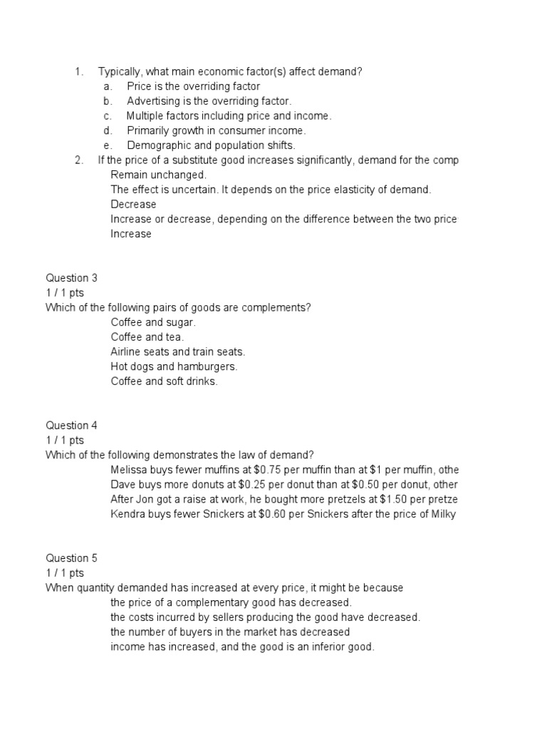 ECON Midterm | Download Free PDF | Elasticity (Economics) | Supply And Demand