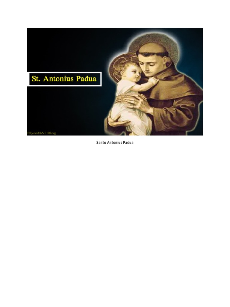 Novena Santo Antonius Padua 2025 | PDF