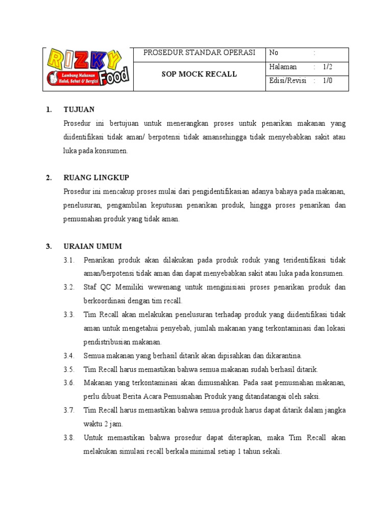 011 Sop Mock Recall | PDF