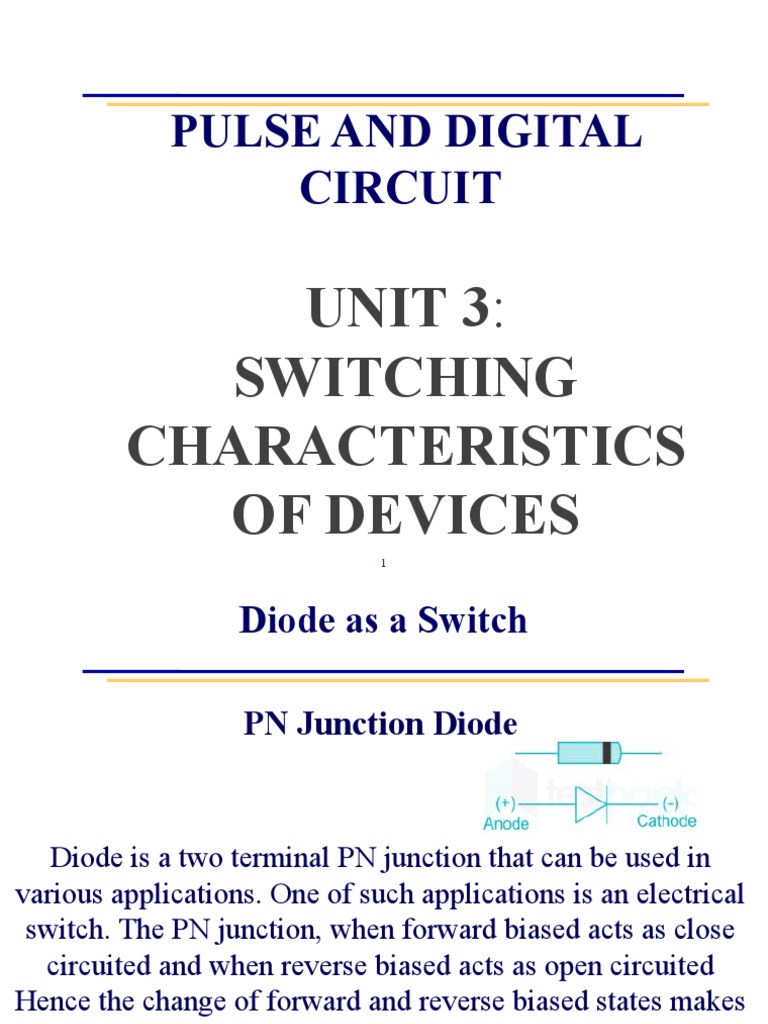 BJT Switching Characteristics Explained | PDF | Bipolar Junction Transistor | Transistor