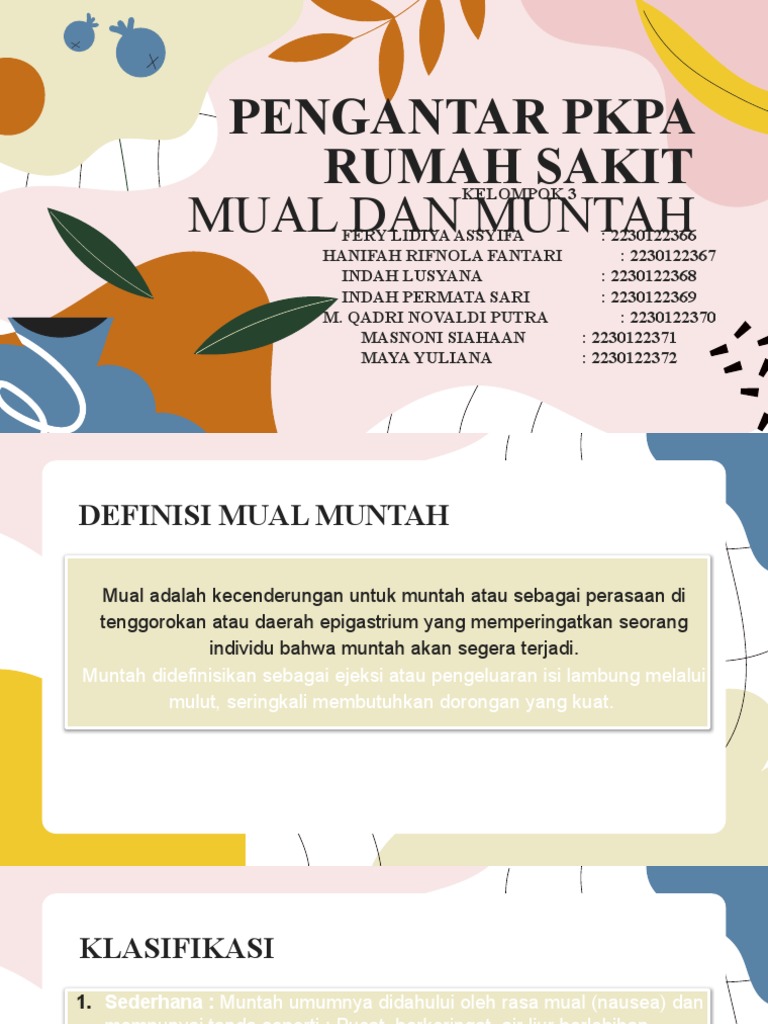 Mual dan Muntah: Definisi dan Terapi | PDF | Pengembangan Diri ...