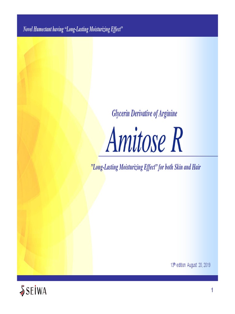 TDS Amitose R Presentation Ver.13 @20190820 | PDF | Chemistry | Materials
