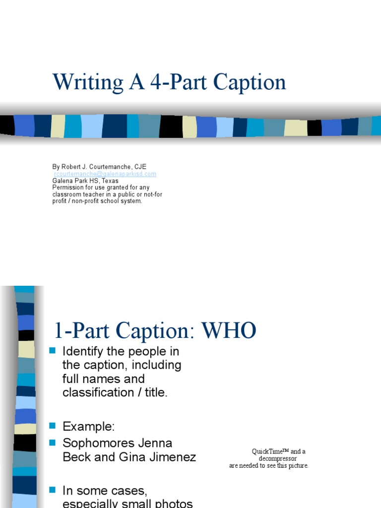 Lesson 20 Writing A Caption | PDF