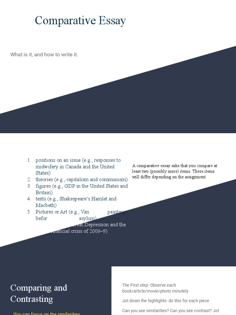 Comparative Essay | PDF | Essays