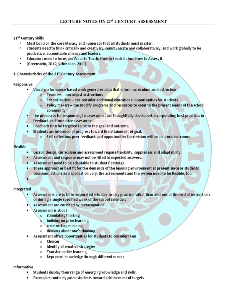 Preparing Students for 21st Century Success: A Comprehensive Review of ...