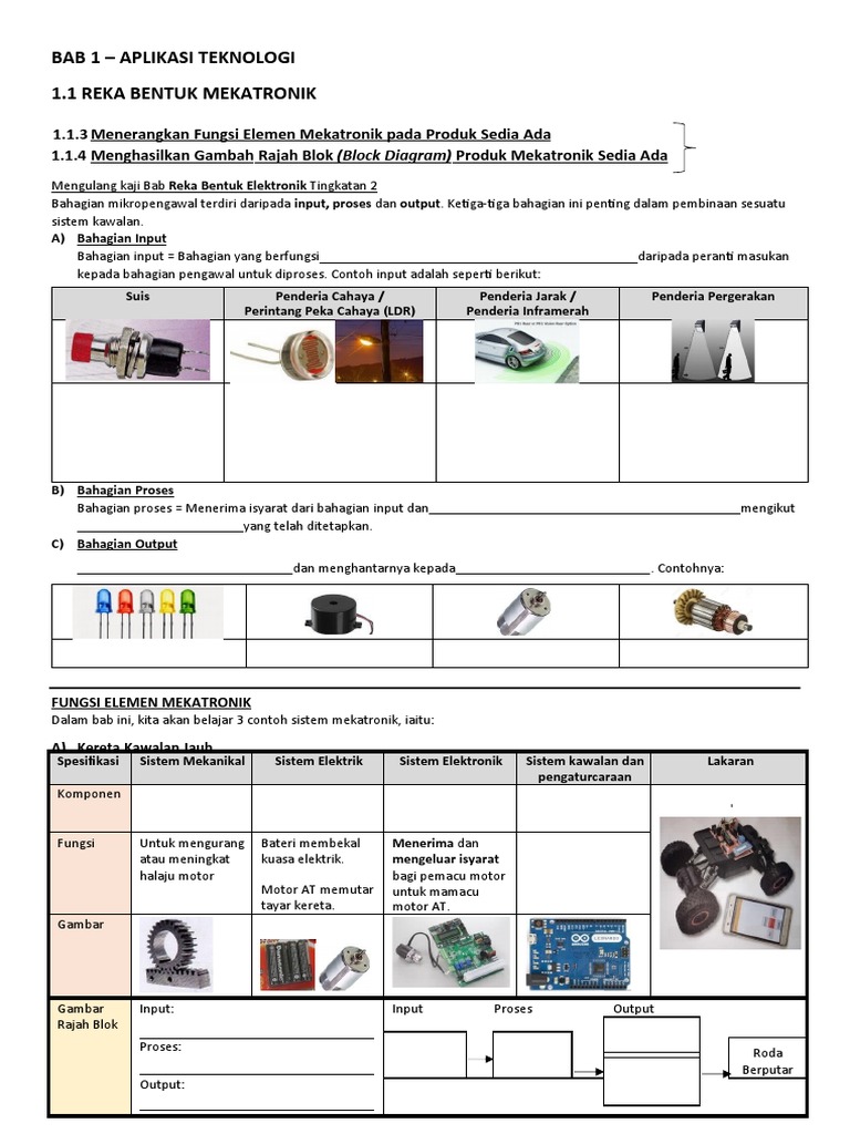 Latihan PDPR RBT 28032022 Mekatronik 1.1.3 | PDF