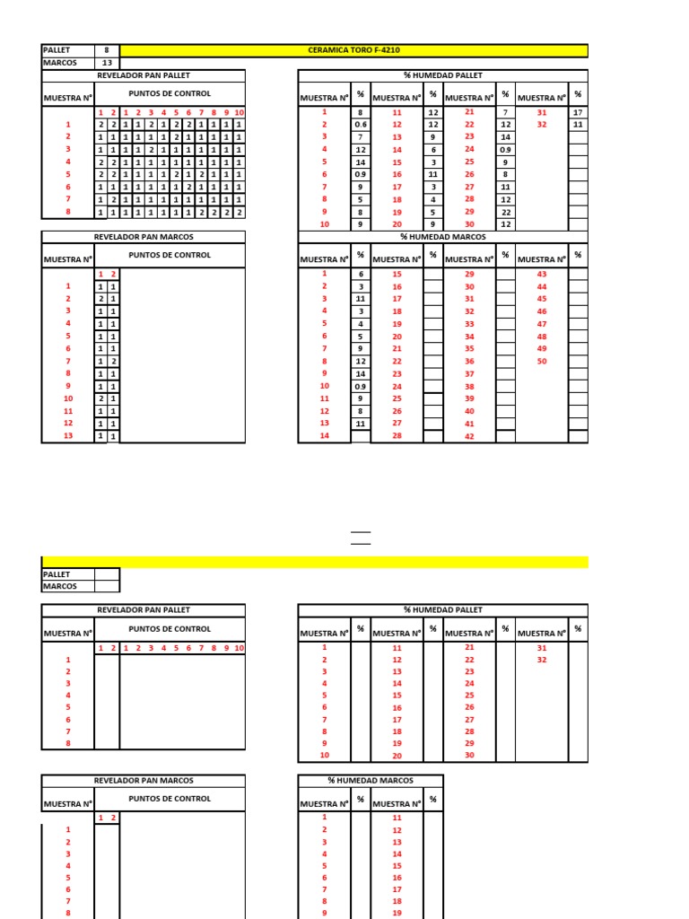 Planilla Datos Control PAN | PDF