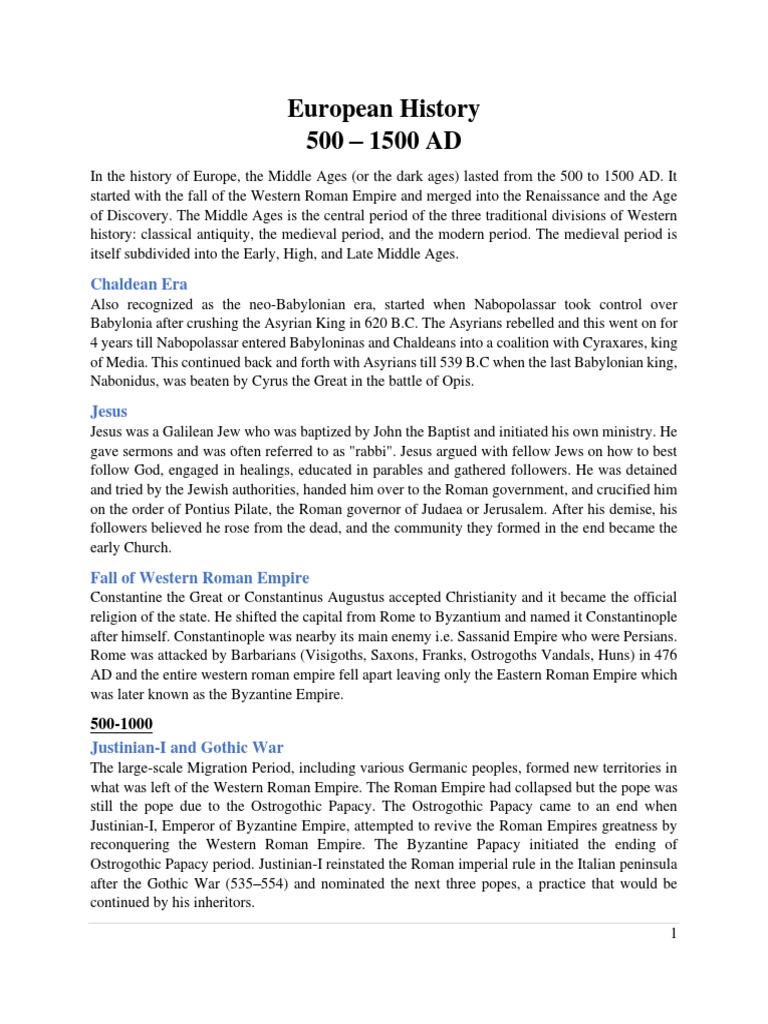 European History | PDF