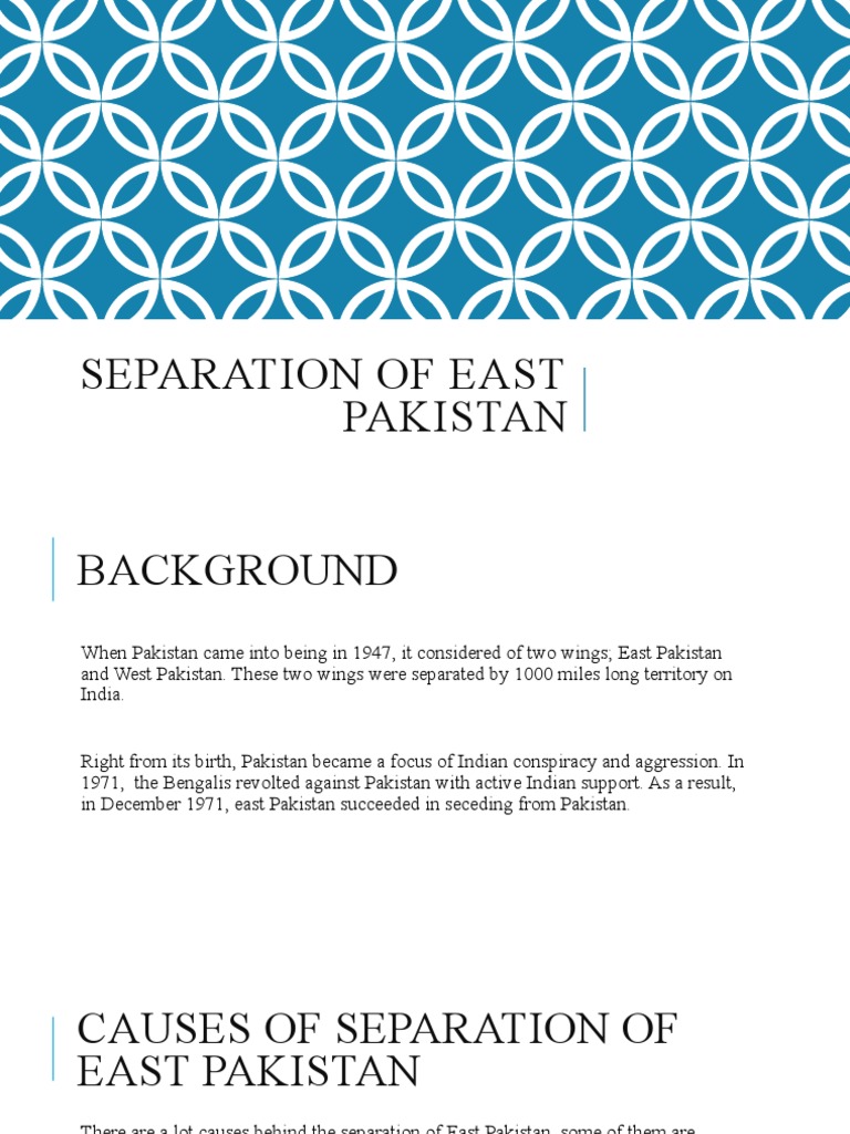Separation of East Pakistan | PDF | Pakistan | Bangladesh
