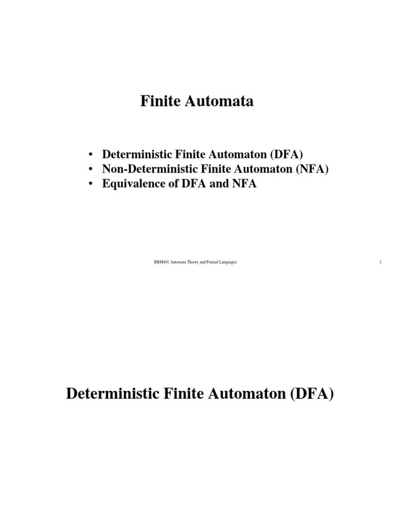 Finite Automata Pdf Formal Methods Mathematics