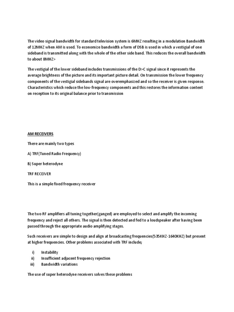 TP Receivers | PDF | Detector (Radio) | Frequency Modulation