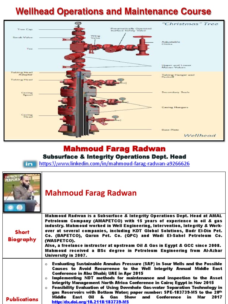 Wellhead Operations and Maintenance Course | PDF | Casing (Borehole ...