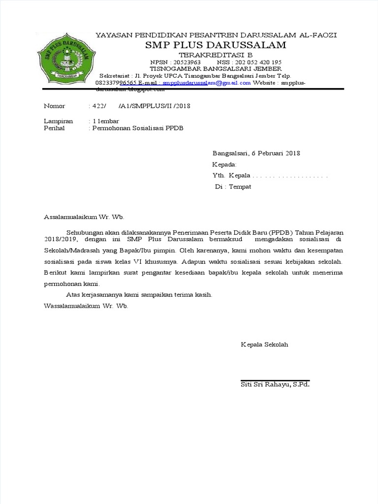 PDF Surat Permohonan Sosialisasi | PDF