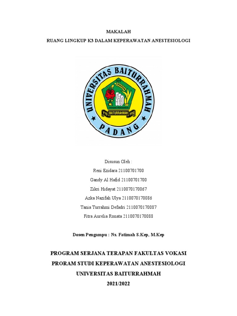 Makalah K3 Kel 7 | PDF | Kesehatan Holistik