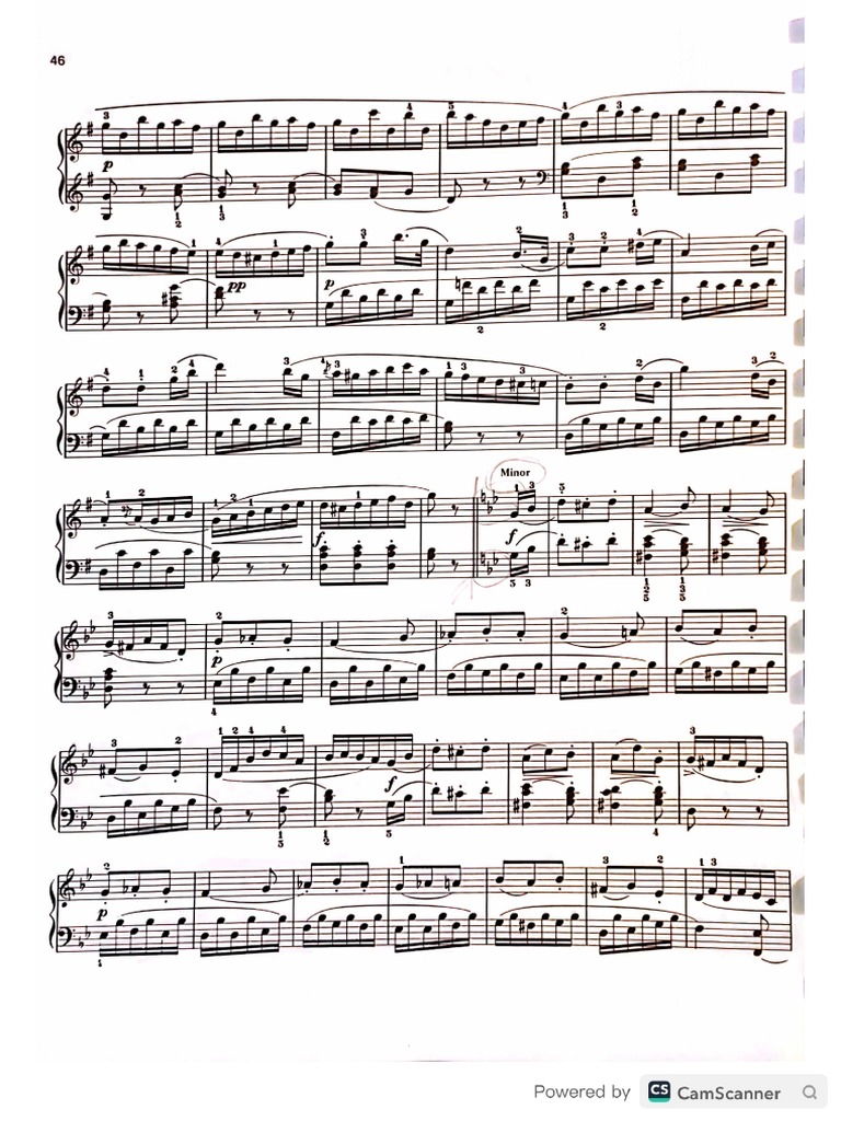 2nd Movement From Sonatina Op 20 No 1 by Dussek | PDF