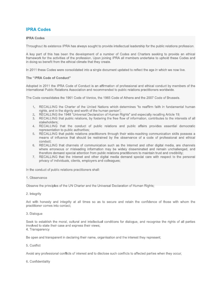 Ipra Codes | PDF