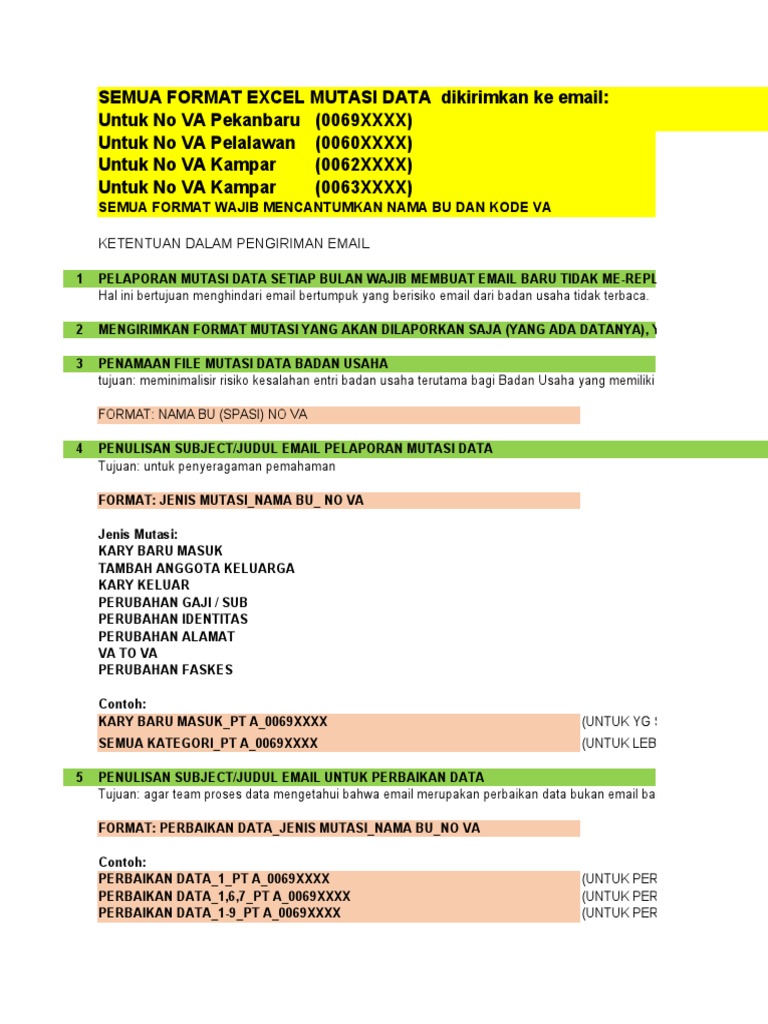 Format 34 Mutasi Data Dan Petunjuk Pengisian | PDF