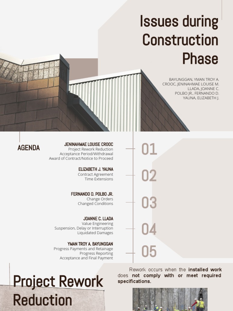 Construction Phase Issue Overview | PDF | Liquidated Damages | Damages