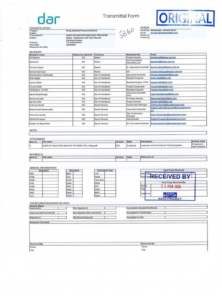 KAFD RY RIA2 CP04 SAB ARF ITP 05001 R01 Approved | PDF