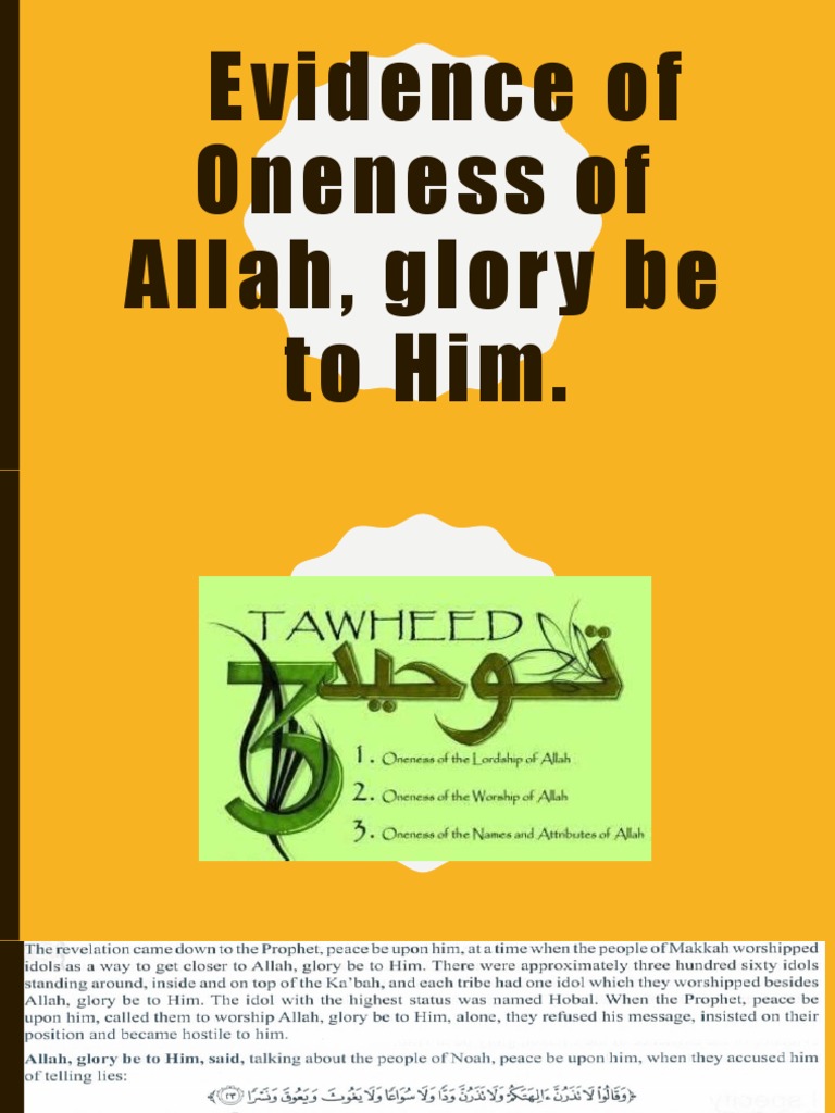 Grade 7 Answers Evidence To The Oneness of Allah | PDF | God In Islam | God