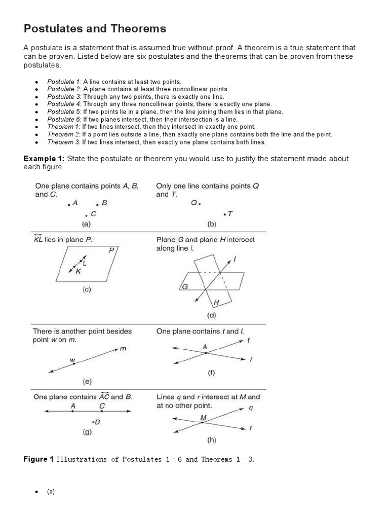Postulates and Theorems | Download Free PDF | Triangle | Line (Geometry)