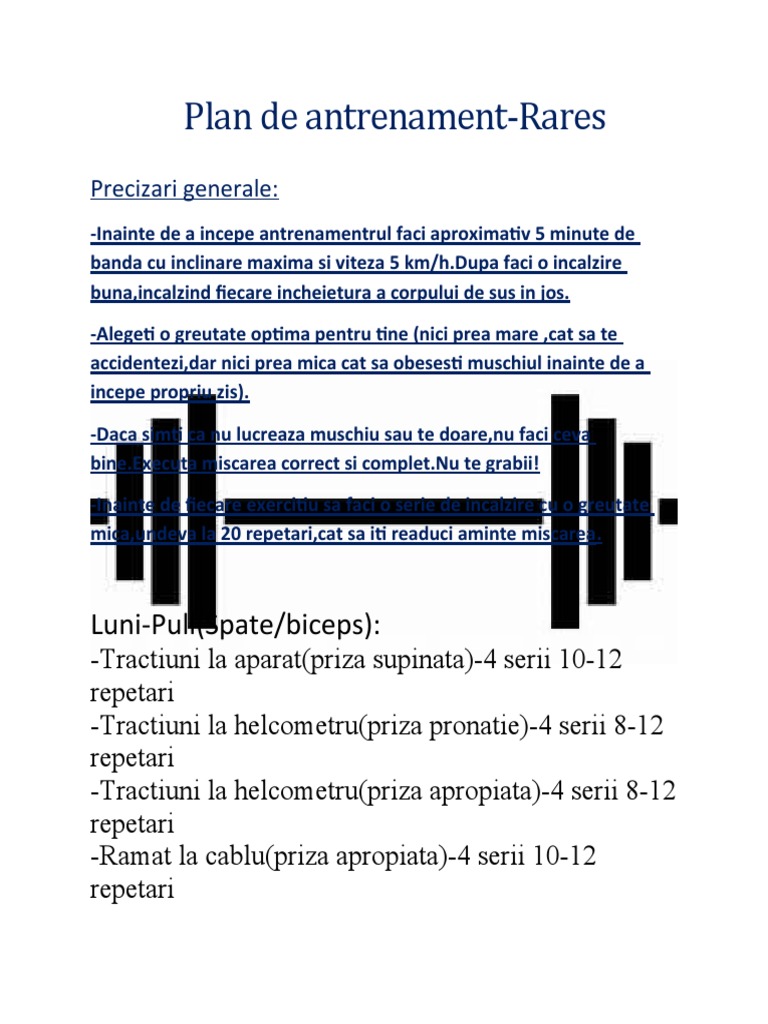 Plan de Antrenament | PDF