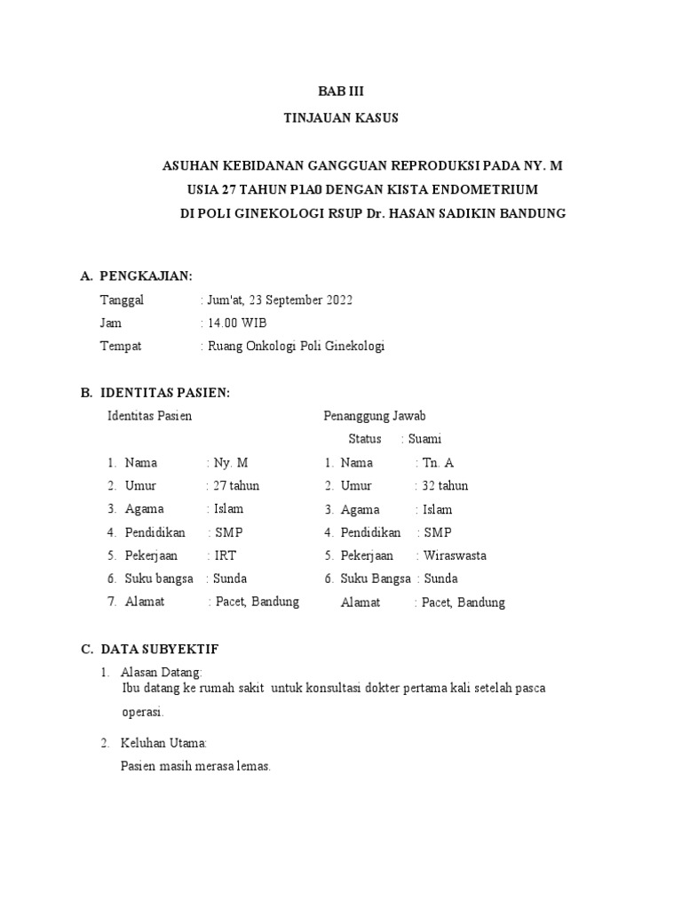 Soap Kista Endometrium | PDF
