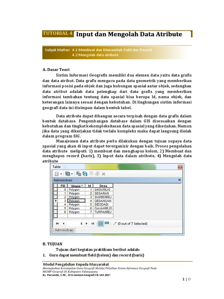 Input Dan Mengolah Data Atribute | PDF