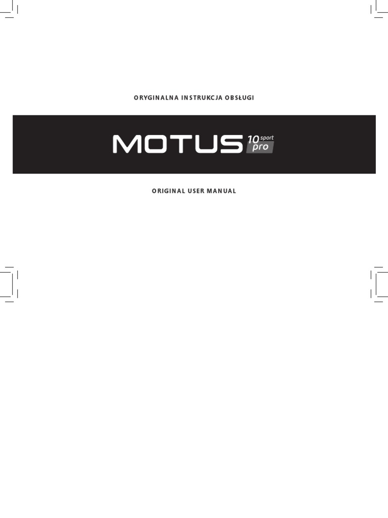 Instrukcja Motus PRO 10 Sport 18.2 | PDF