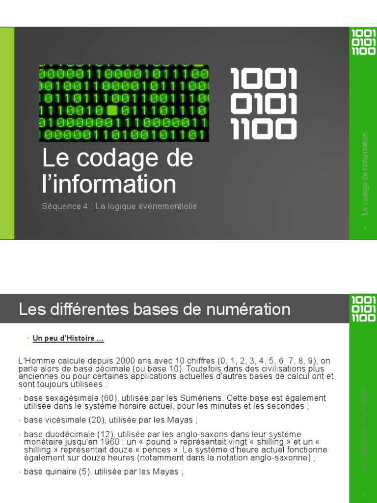 Bases et systèmes de codage informatique | PDF | Bit | Informatique