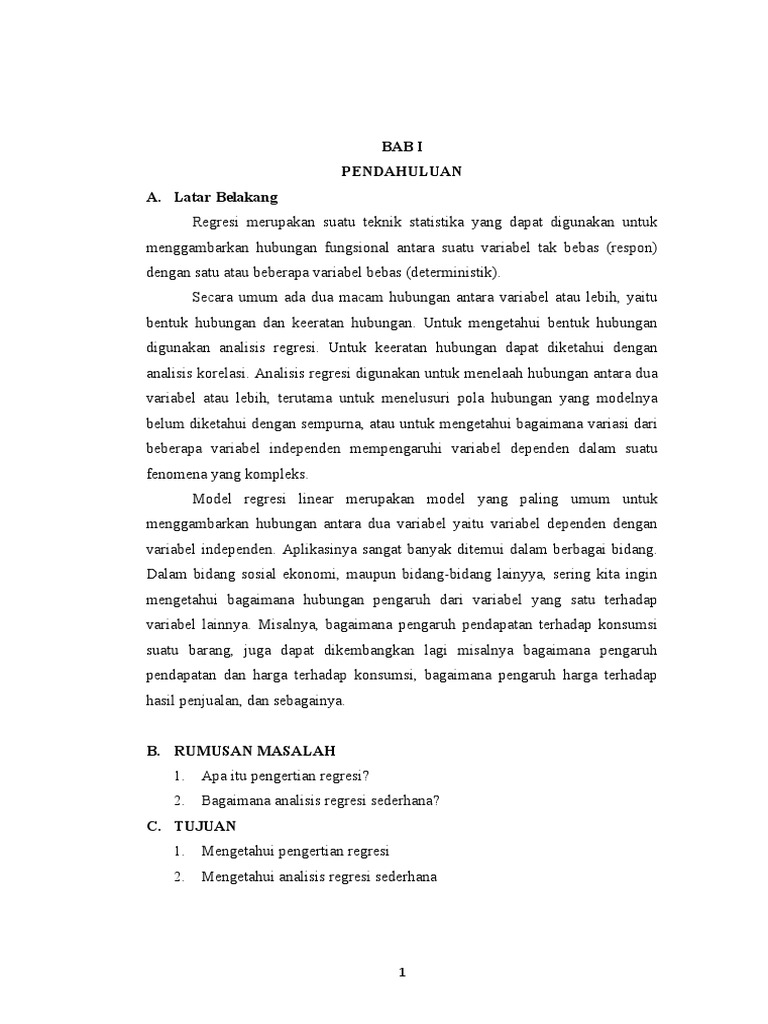 Analisis Regresi | PDF