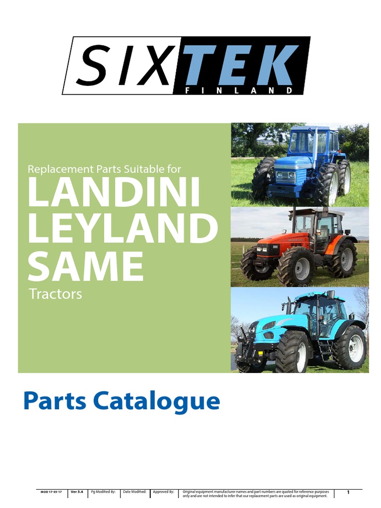 Varaosat Landini Leyland Same | PDF | Headlamp | Tractor