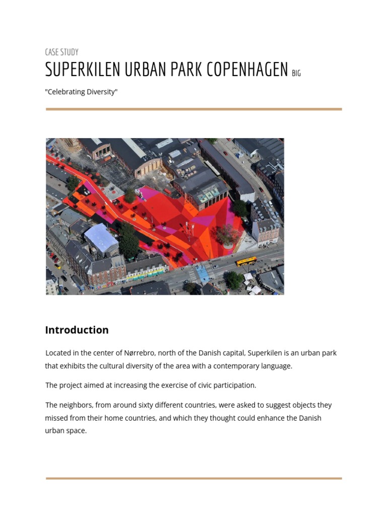 Celebrating Diversity Through Design: A Case Study of Superkilen Urban ...