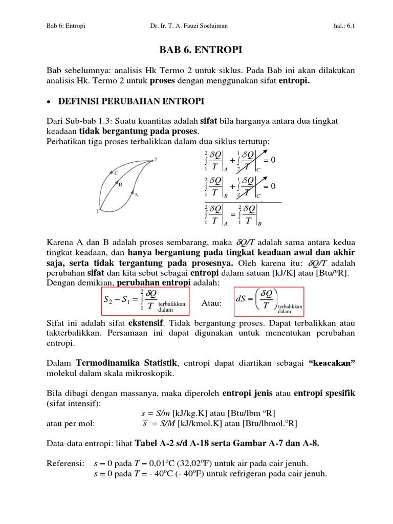 Bab 6 Entropi | PDF