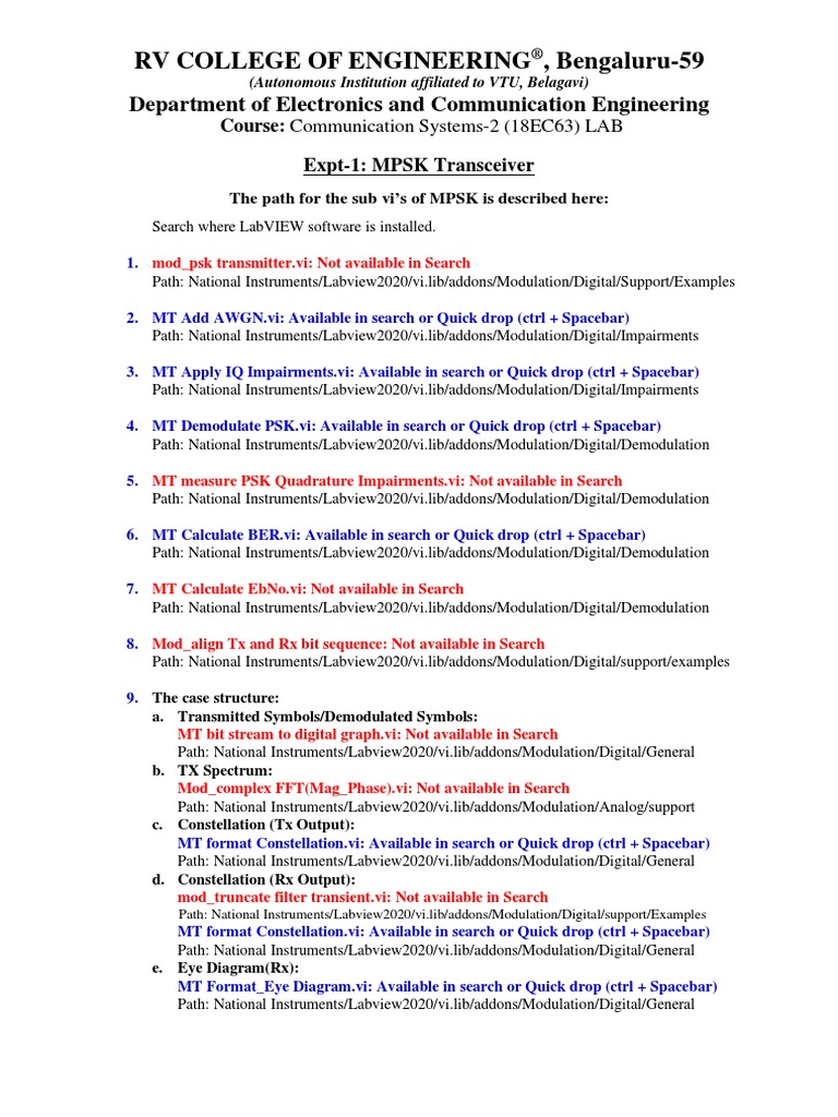 Labview VI Paths | Download Free PDF | Modulation | Computer Engineering