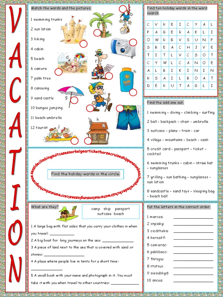 YLS2 - Unit 5 - Writing (Travel Worksheet) | PDF