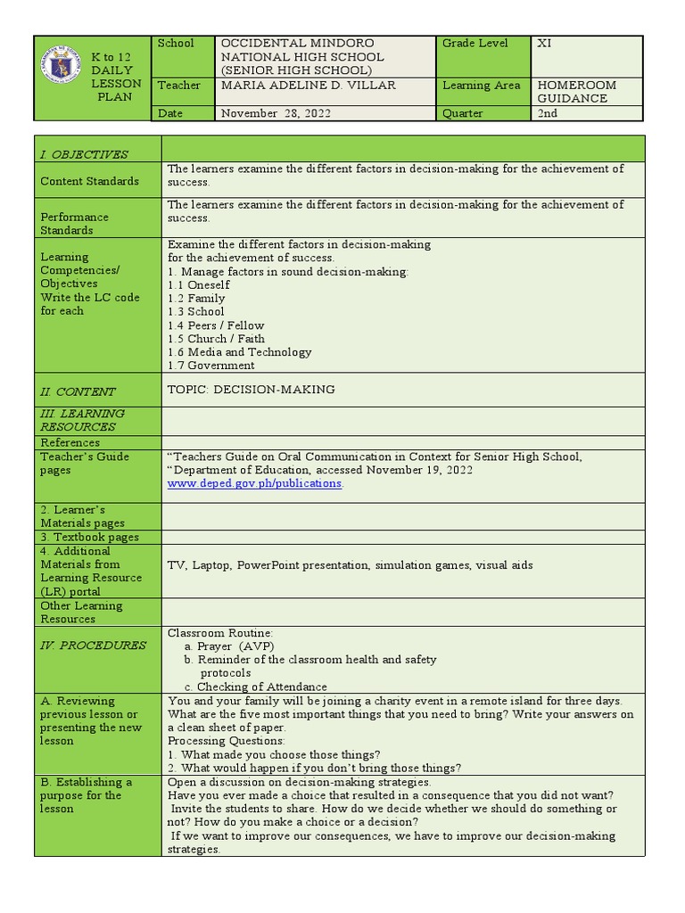 HRGP Q2 DLP | Download Free PDF | Behavior Modification | Cognitive Science