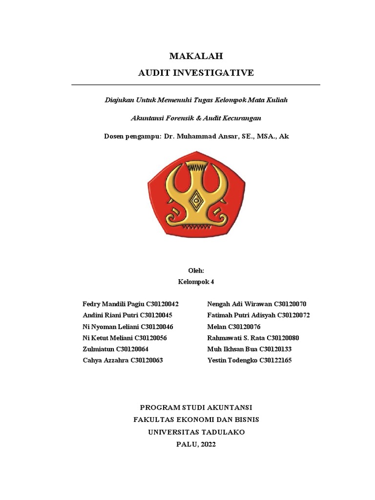 Audit Investigatif dalam Akuntansi Forensik | PDF
