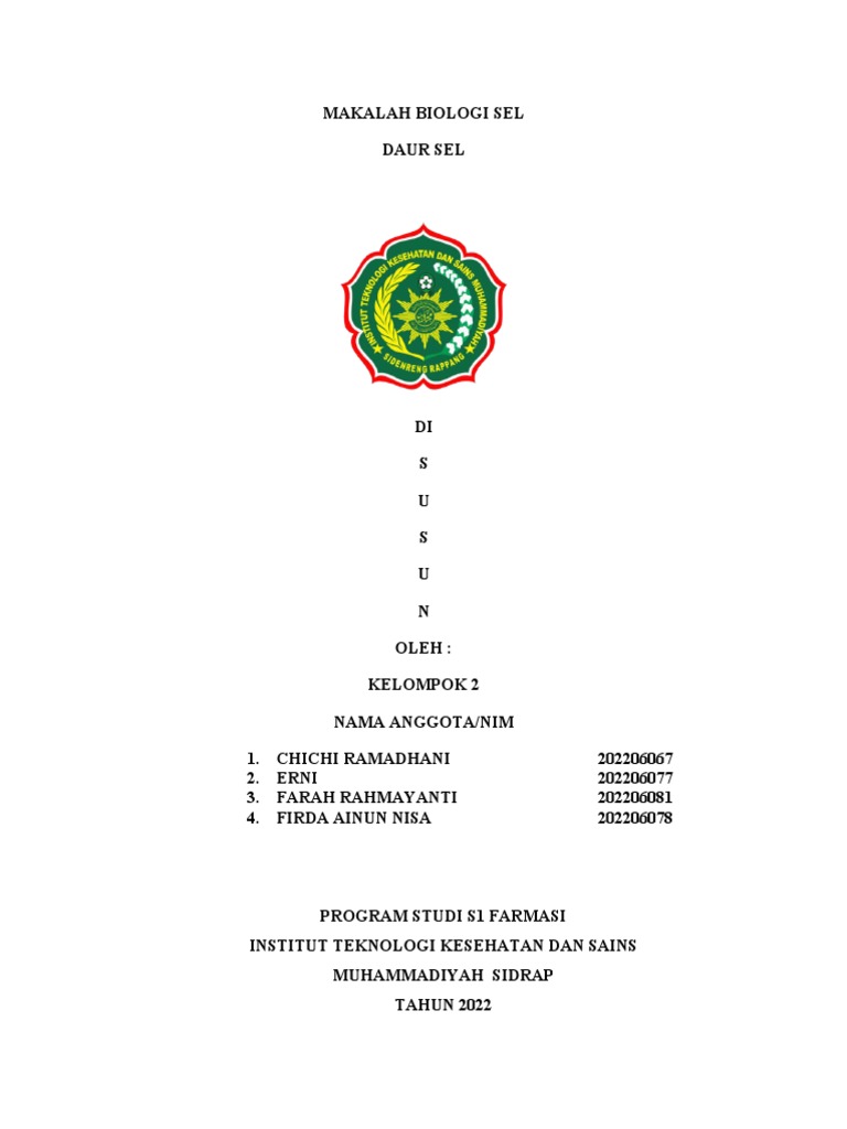 Makalah Daur Sel Biologi Sel | PDF