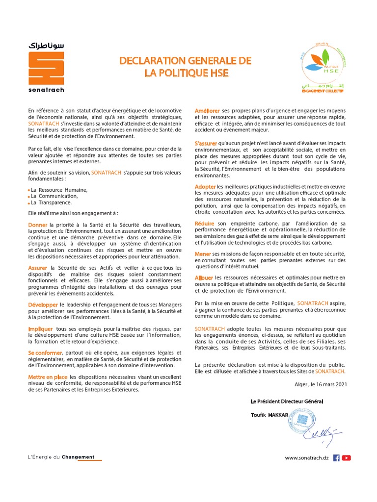 Politique HSE FR | PDF