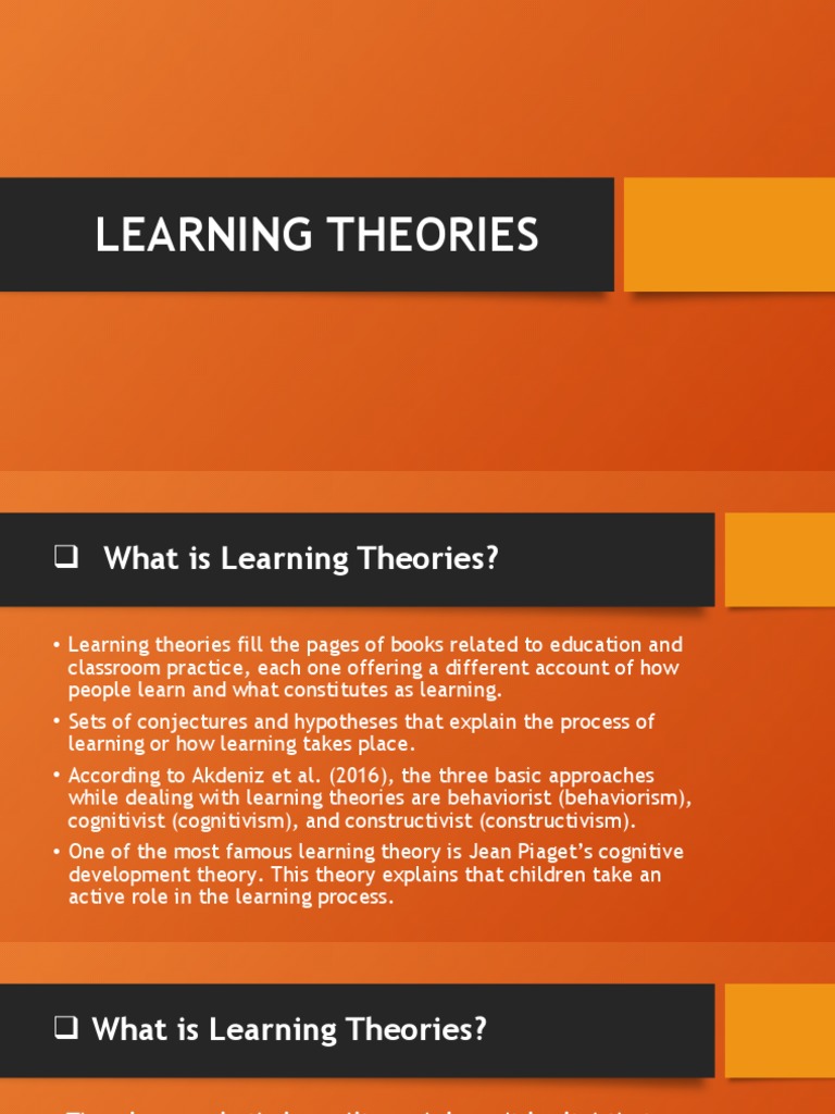 Learning Theories | PDF | Constructivism (Philosophy Of Education ...