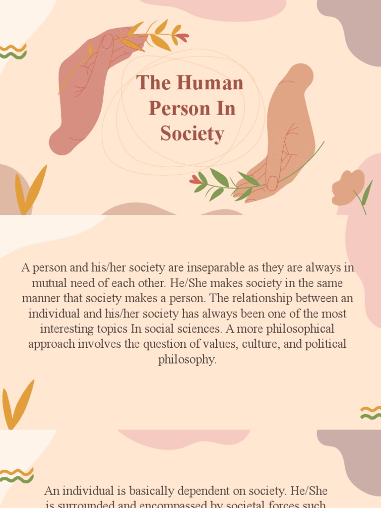 Human Person in Society | PDF