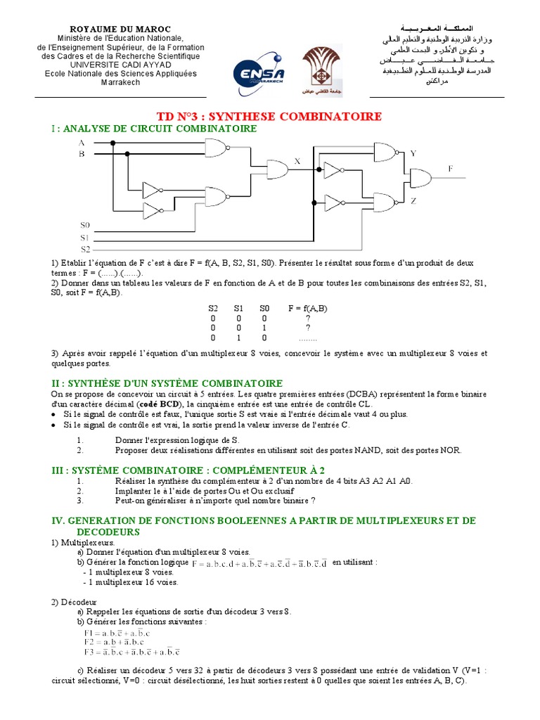 TD 3 | PDF | Arithmétique | Informatique théorique