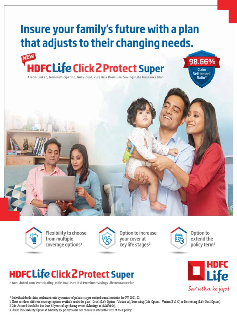 HDFC Life Click 2 Protect Super Retail Brochure | PDF