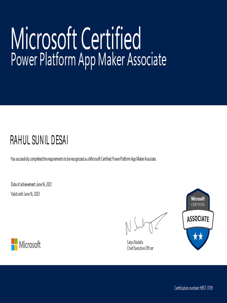 Pl100 Microsoft Certified Professional Certificate | PDF | Business